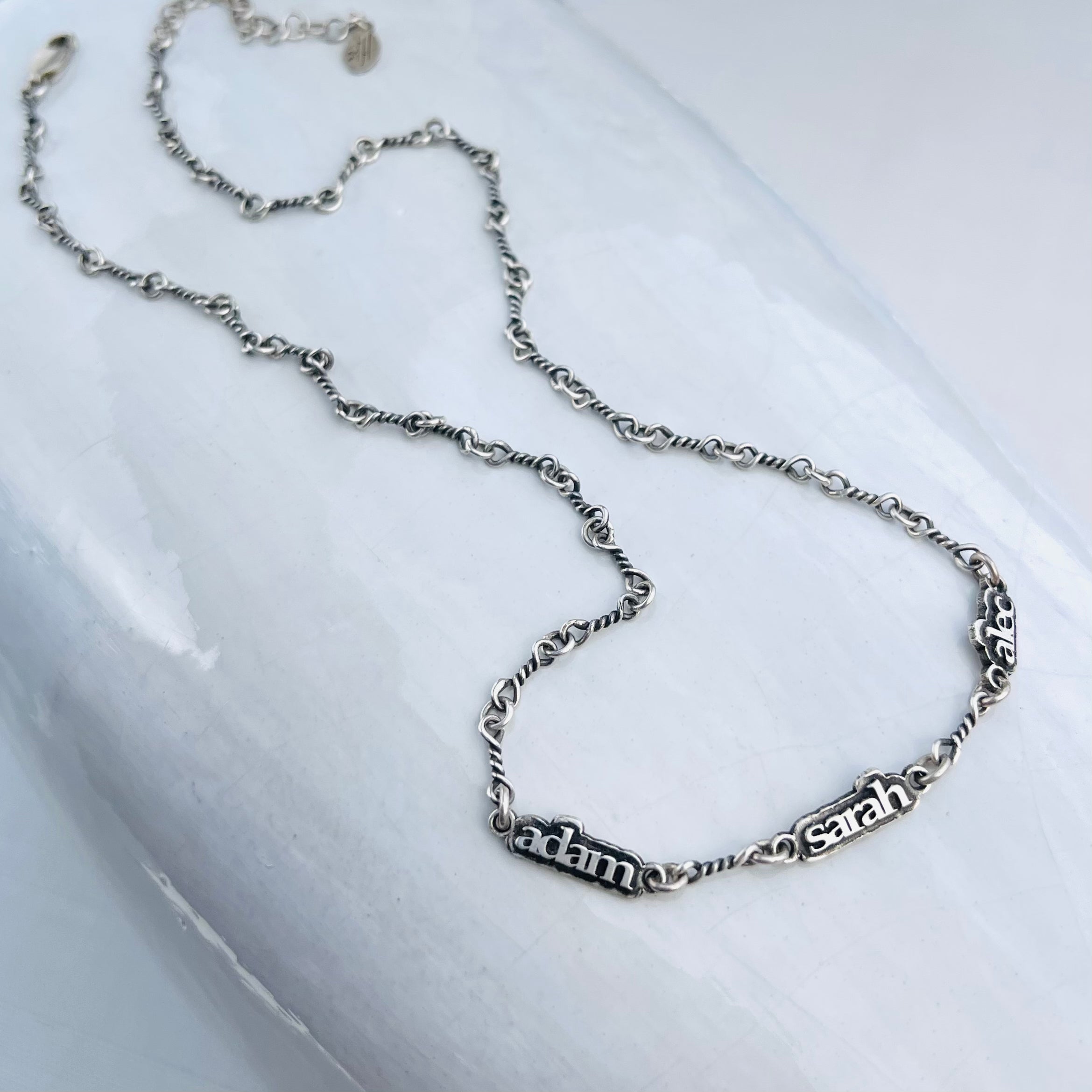 Sterling Silver Custom Name Chain Necklace | HEIDIJHALE