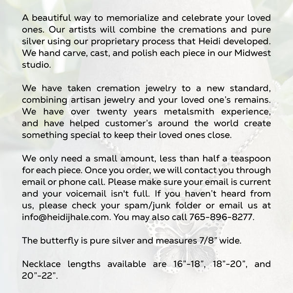 Pure Silver .999 Cremation - Memorial Moon Necklace | HEIDIJHALE