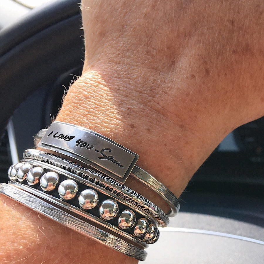 Handwritten Message Bracelet | Personalized Cuff Bracelet