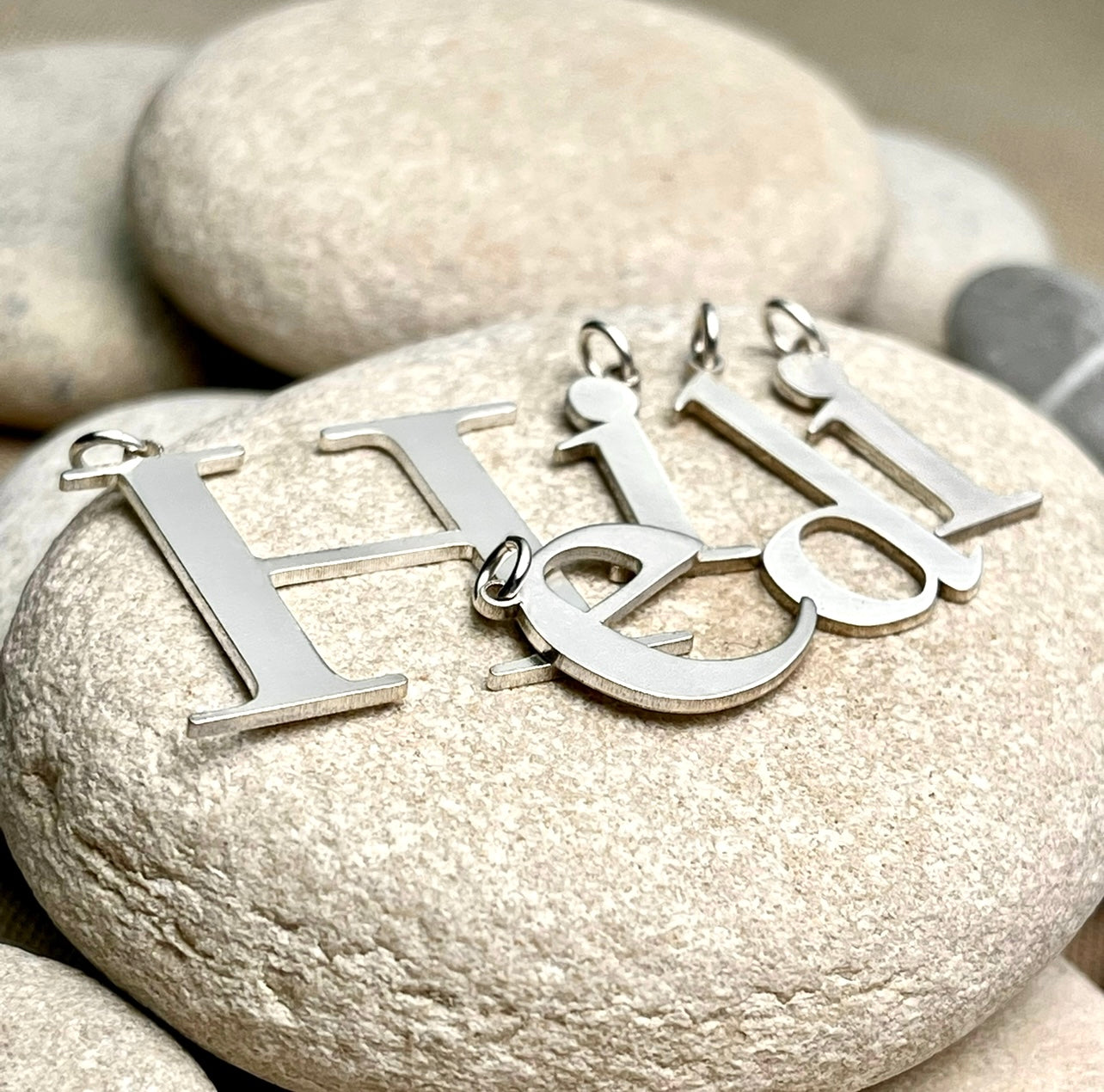 Sterling Silver Initial Charms for Necklaces | Alphabet Charms