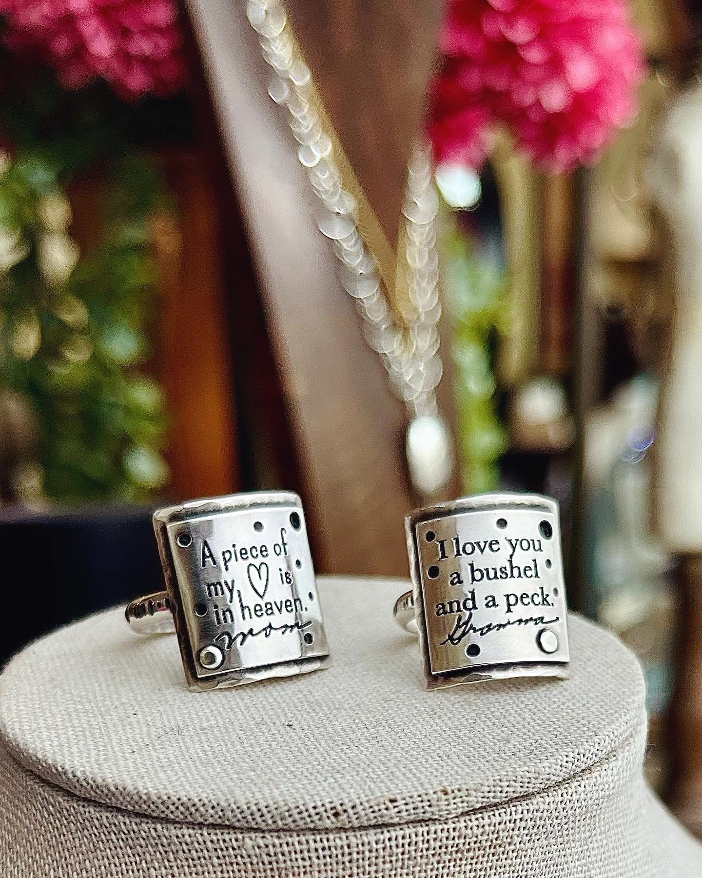 Sterling Silver Name Square Ring - Maximum of 4 Names